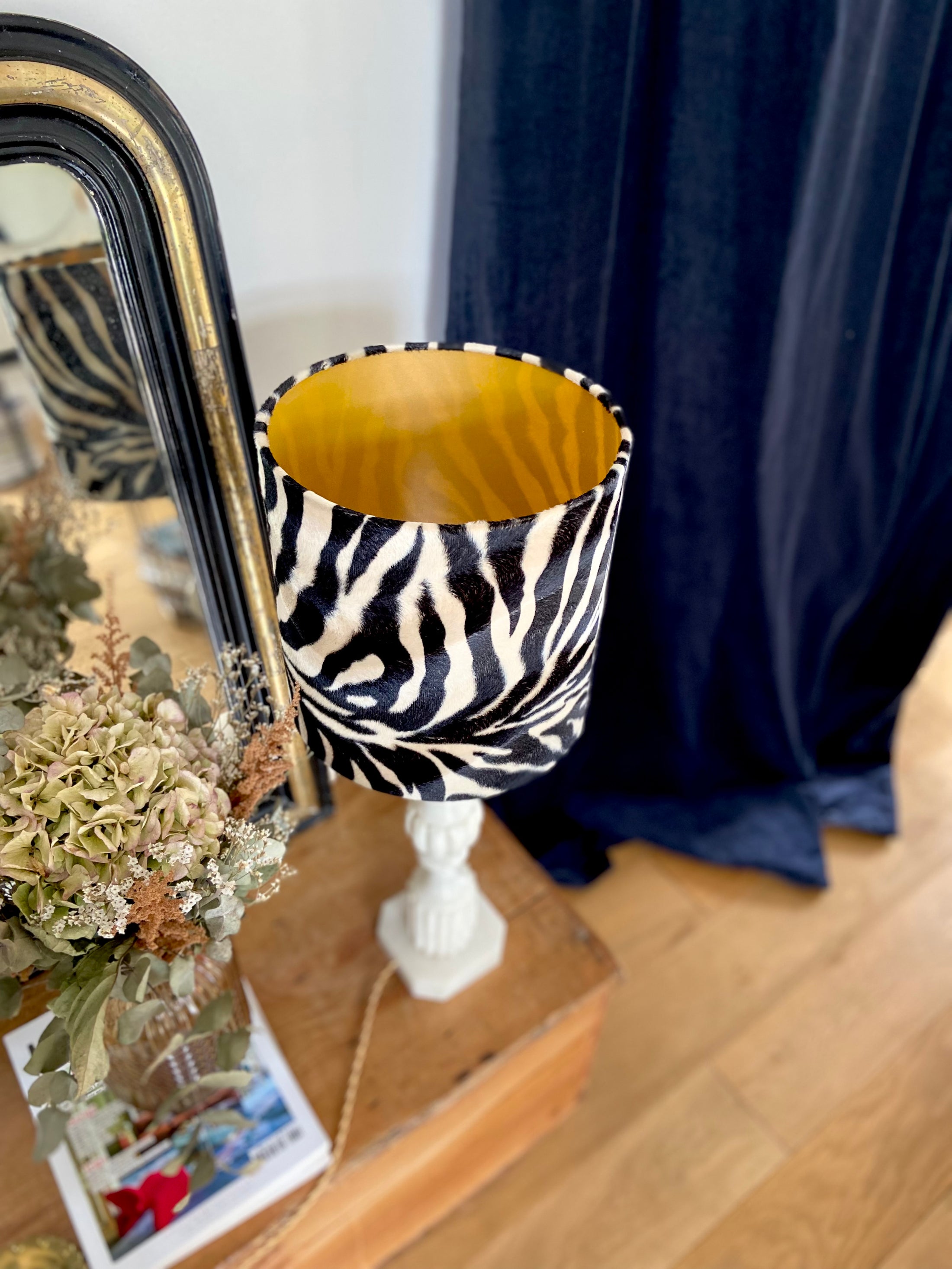 Grande Lampe Zèbre En Albâtre Spot